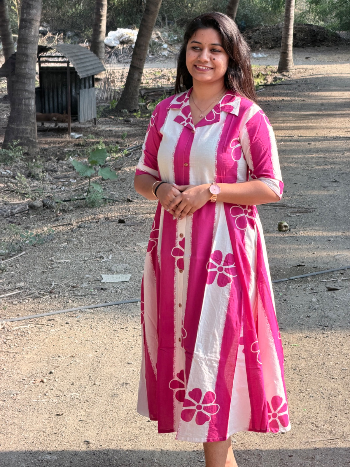 Cotton collar neck Frock – Nagulstrendycollection